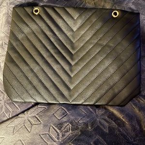 Bags | Chevron Tote Bag Black | Poshmark